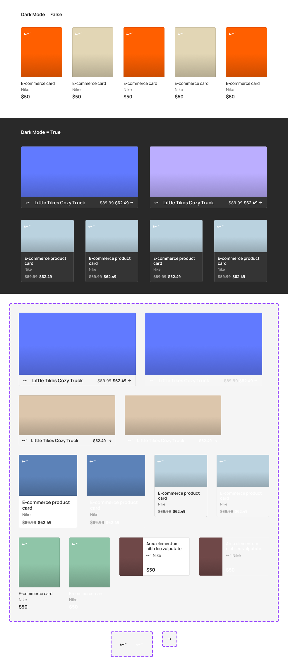 Figma Card: App Dashboard UI, Layout Component | Component Collector Design System